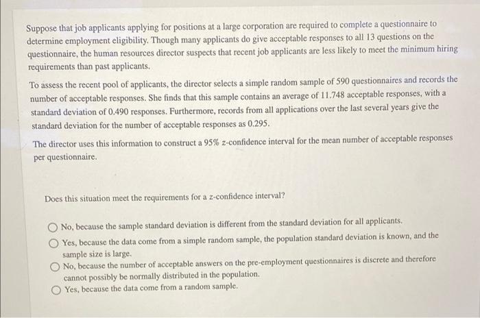 Solved Suppose that job applicants applying for positions at | Chegg.com