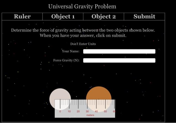 Solved Universal Gravity Problem Universal Gravity | Chegg.com