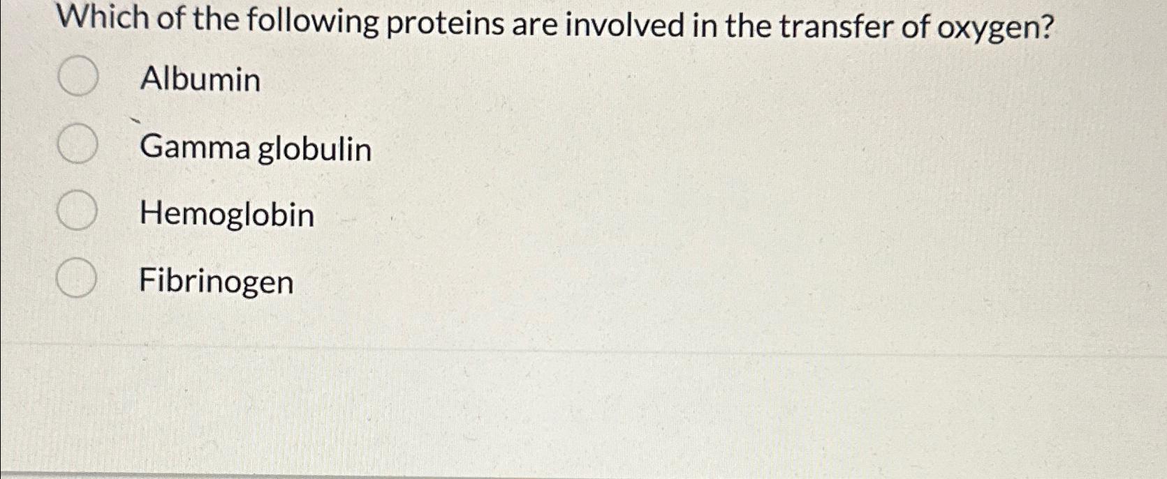 Solved Which of the following proteins are involved in the | Chegg.com