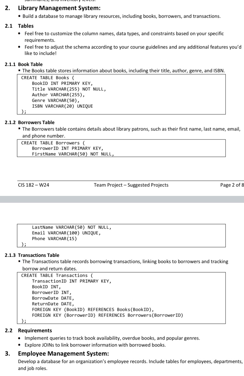 Solved Library Management System:Build a database to manage | Chegg.com