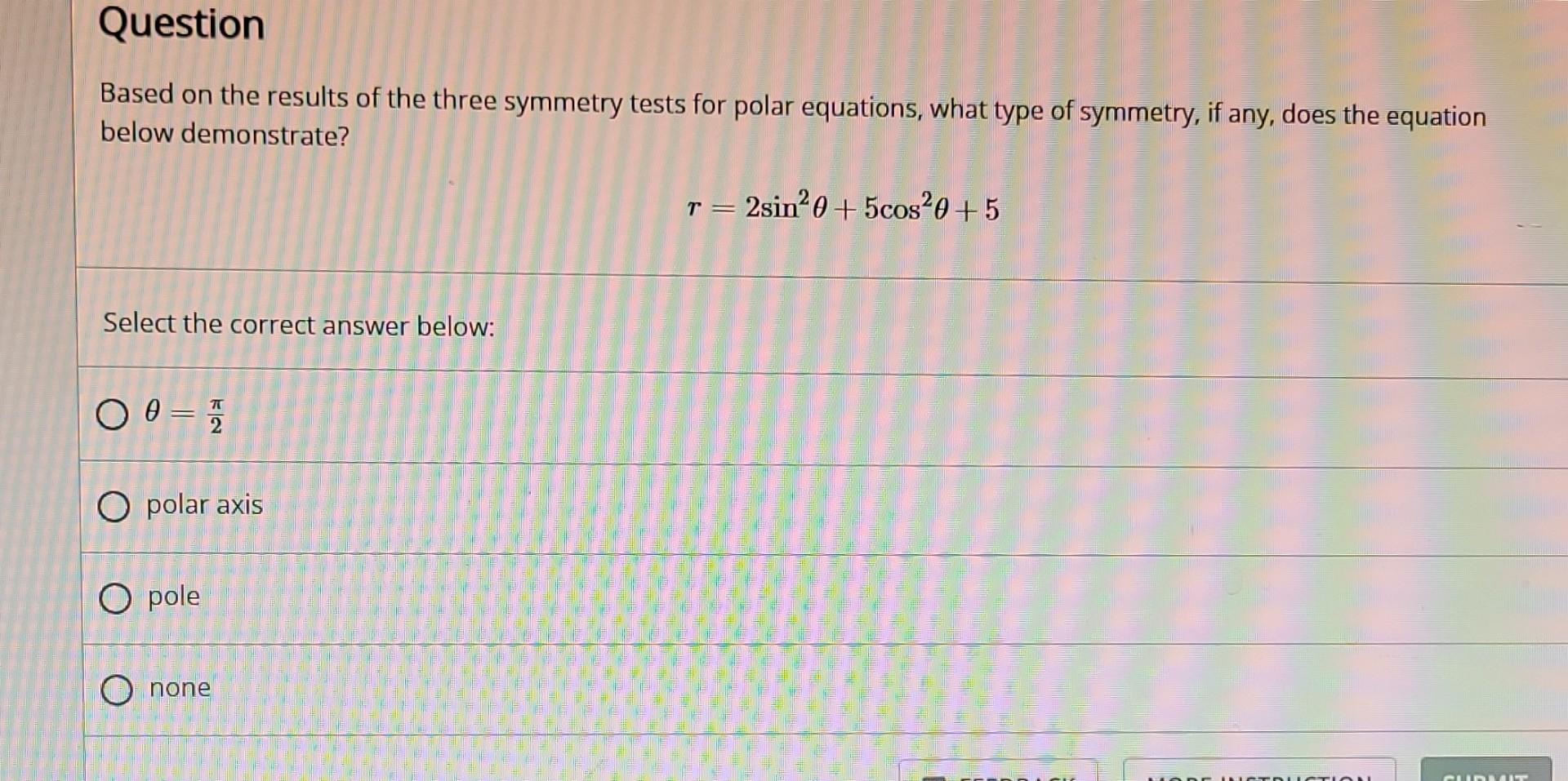 Solved Based on the results of the three symmetry tests for | Chegg.com