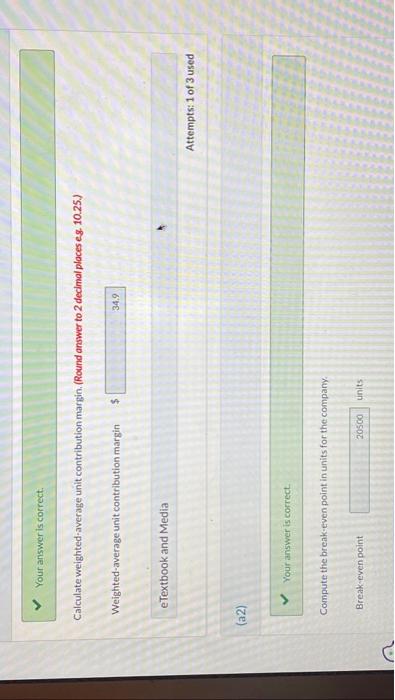 Solved Calculate weighted-average unit contribution margin. | Chegg.com