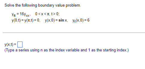 Solved Solve the following boundary value problem. Please | Chegg.com