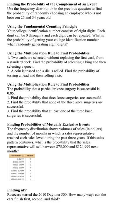 Solved Finding the Probability of the Complement of an Event | Chegg.com