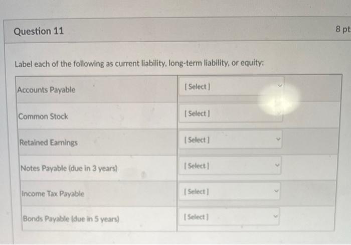 Solved Label each of the following as current liability, | Chegg.com