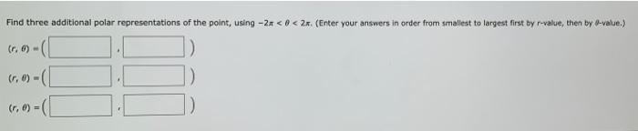 Solved Plot The Point Given In Polar Coordinates Webassign 0056