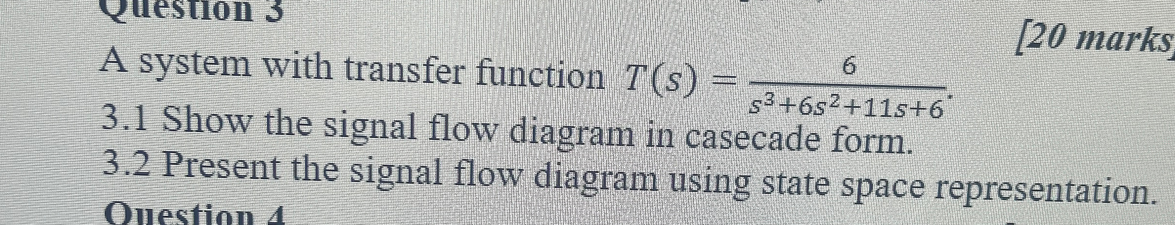 Solved A system with transfer function | Chegg.com