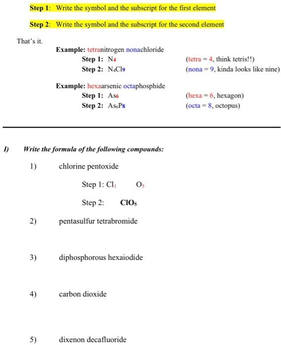 Solved Step 1: Write the symbol and the subscript for the | Chegg.com