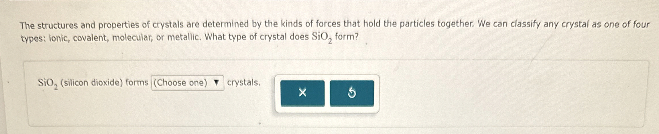 Solved The structures and properties of crystals are | Chegg.com