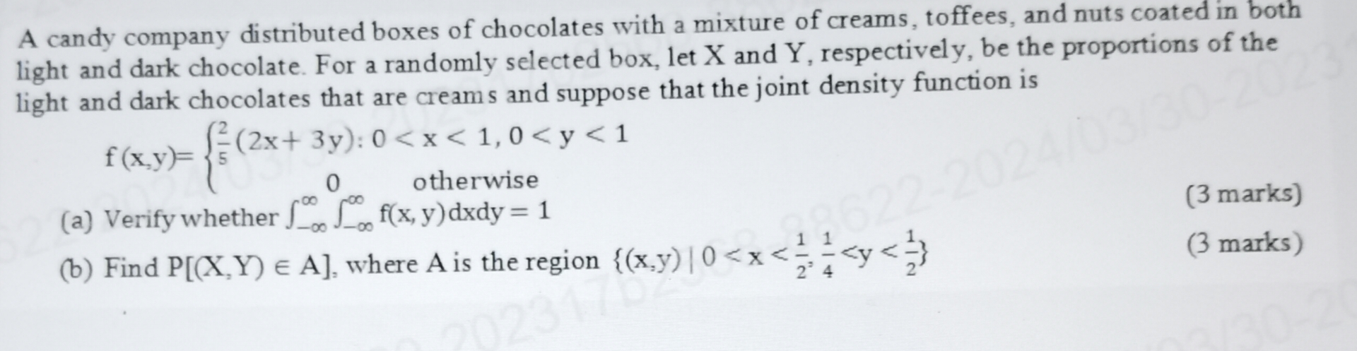 Solved A candy company distributed boxes of chocolates with | Chegg.com