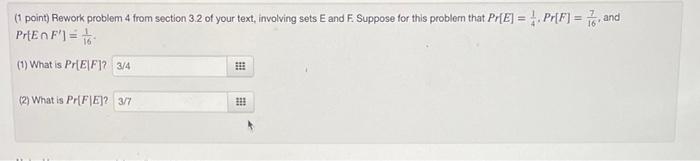 Solved (1 point) Rework problem 4 from section 3.2 of your | Chegg.com