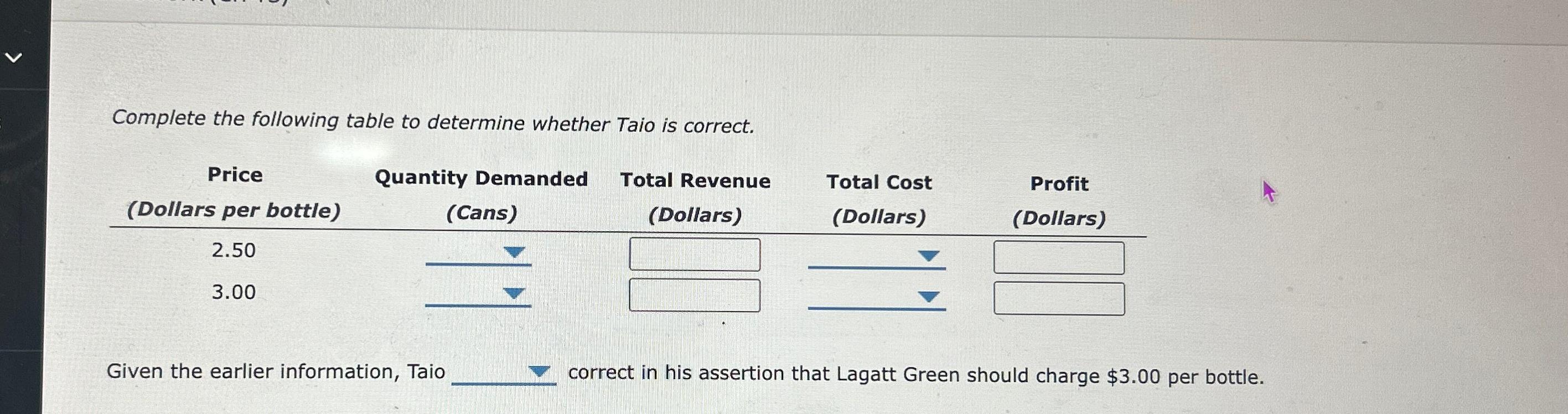 Solved Complete the following table to determine whether | Chegg.com