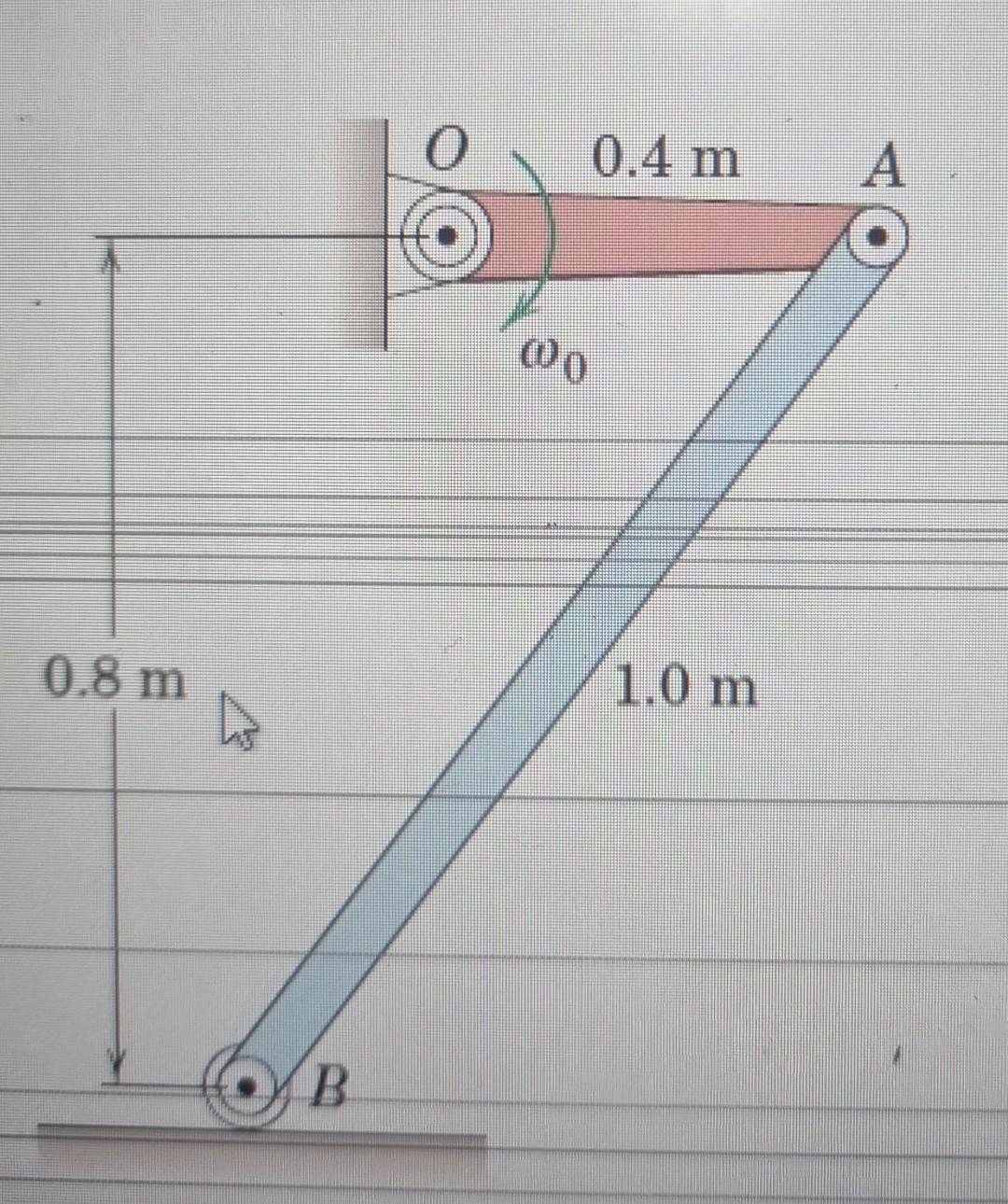 Resuelto La manivela OA gira en el plano vertical con una | Chegg.com.mx