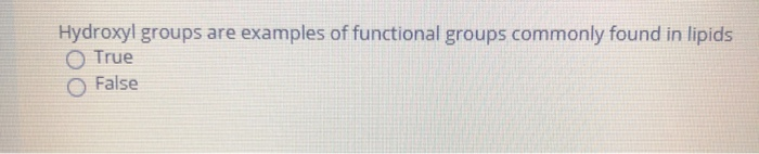 Solved Hydroxyl groups are examples of functional groups | Chegg.com