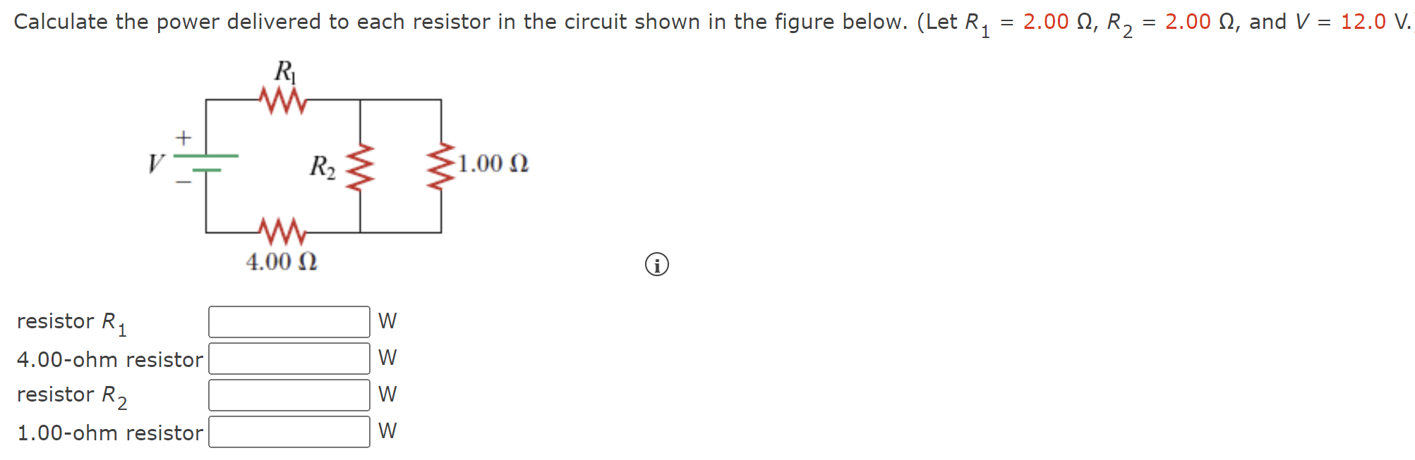 Solved Calculate the power delivered to each resistor in the | Chegg.com