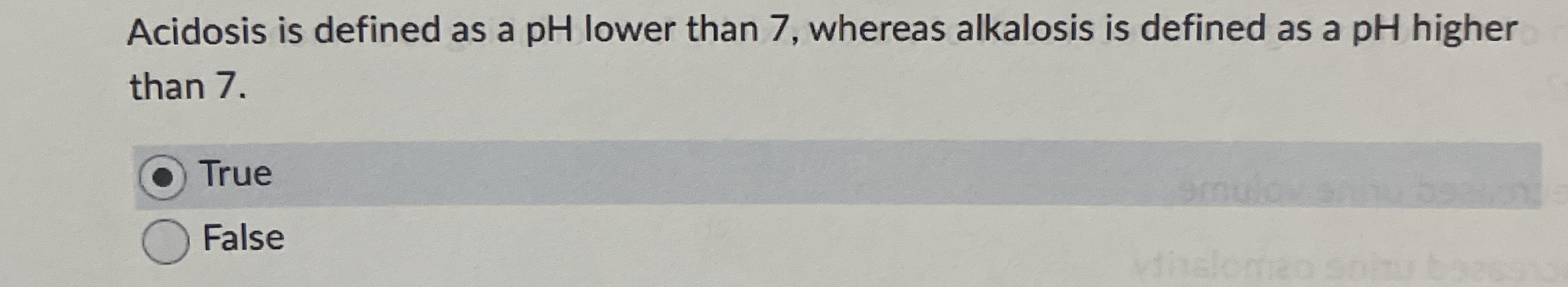 High Quality SOLUTION Acidosis is defined as a pH lower than 7 ...
