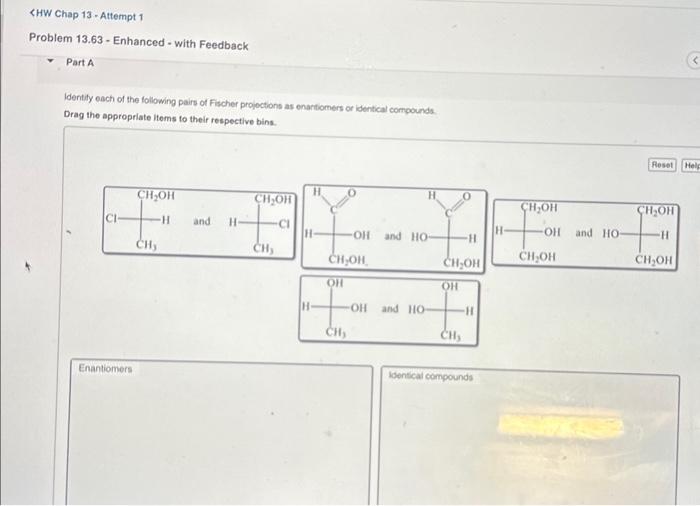 Solved Identity each of the following pairs of Fischer | Chegg.com