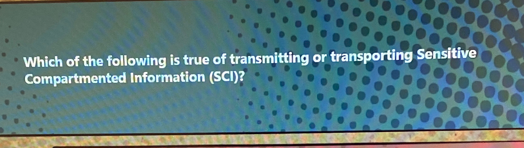 Solved Which of the following is true of transmitting or | Chegg.com