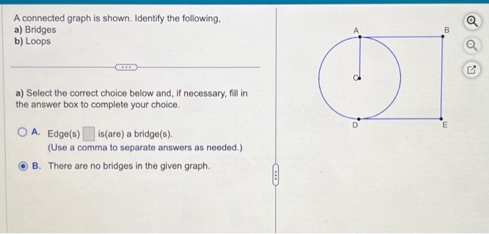 Solved A connected graph is shown. Identify the following, | Chegg.com