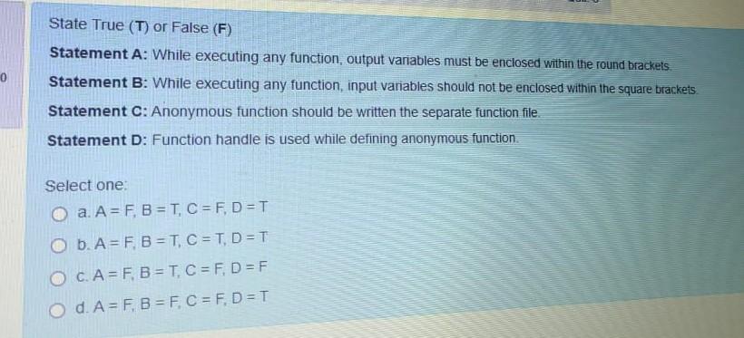 Solved -- If the anonymous function function is defined as | Chegg.com