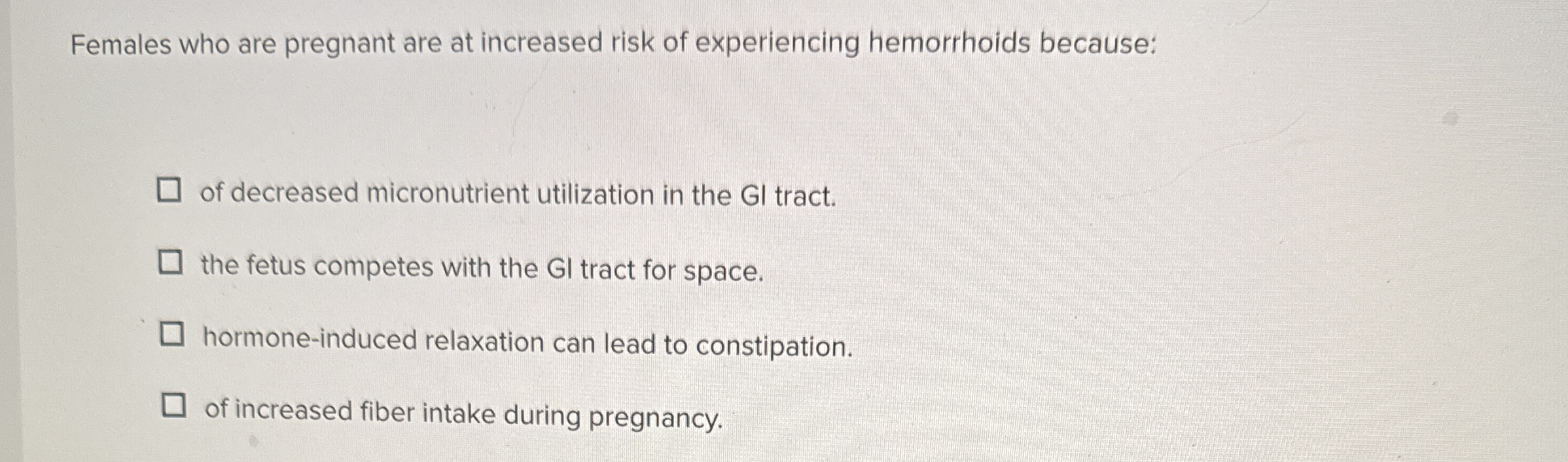 Solved Females who are pregnant are at increased risk of | Chegg.com