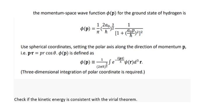 Solved Hi What Is The Expectation Value Of The Kinetic