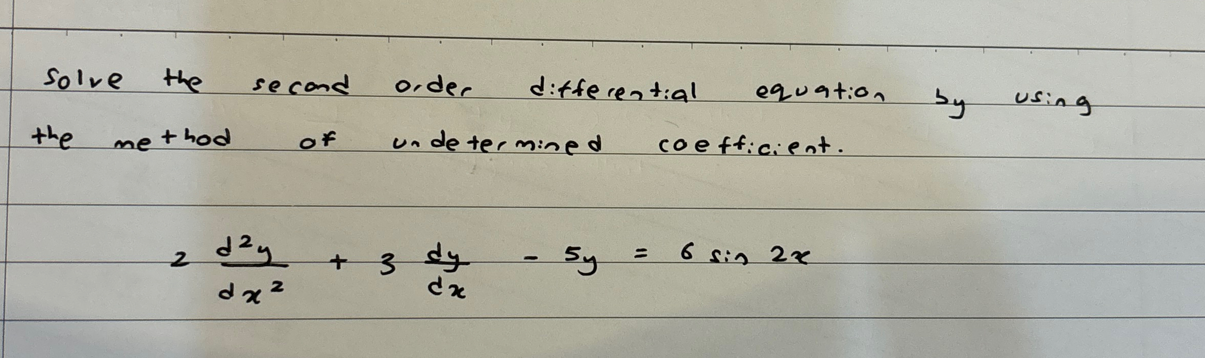 Solved Solve the second order differential equation by using | Chegg.com