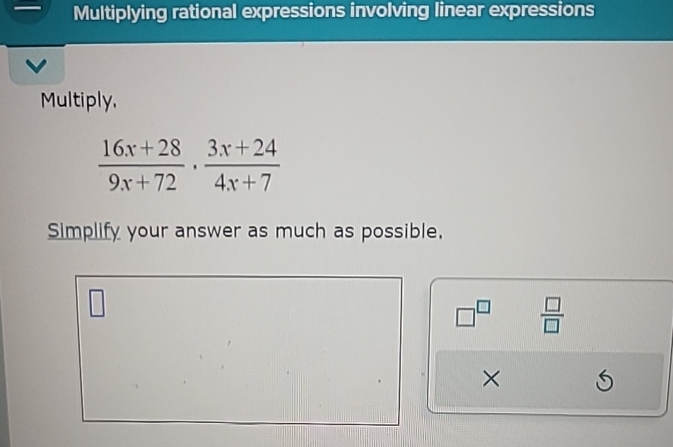 Solved Multiplying rational expressions involving linear | Chegg.com
