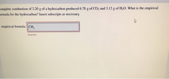 Solved Complete combustion of 2.20 g of a hydrocarbon | Chegg.com