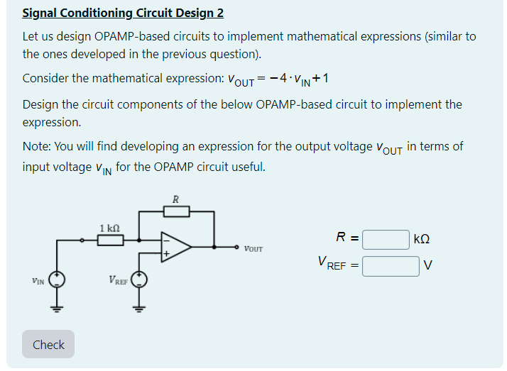 Solved Signal Conditioning_Circuit Design 2Let us design | Chegg.com