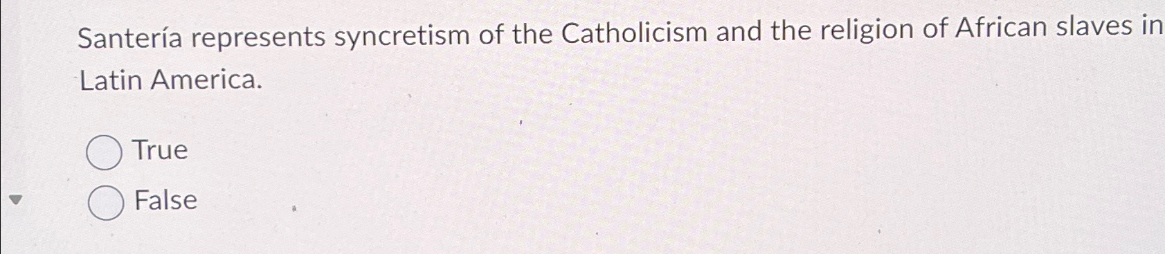 Solved Santería represents syncretism of the Catholicism and | Chegg.com