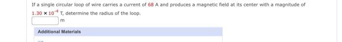 Solved If a single circular loop of wire carries a current | Chegg.com