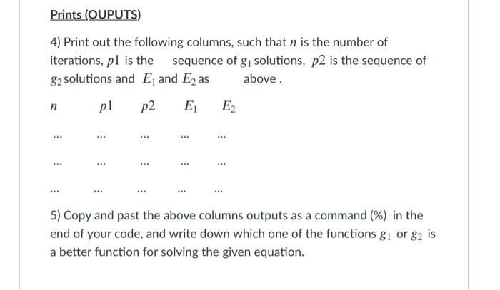 Solved Use fixed point iteration write a script file (not a | Chegg.com