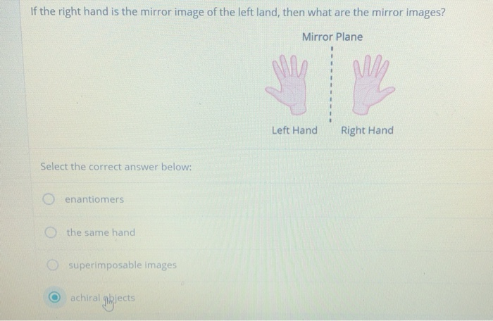 Solved if the right had is the mirror image of the left then | Chegg.com