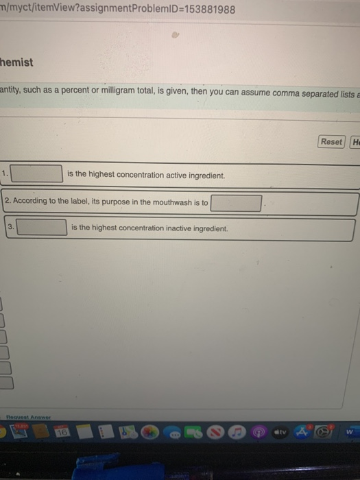 Solved m/myct/itemView?assignmentProblemID=153881988 hemist | Chegg.com