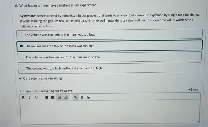 Solved 6. What happens if we make a mistake in our | Chegg.com