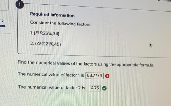 Solved Required information Consider the following factors. | Chegg.com