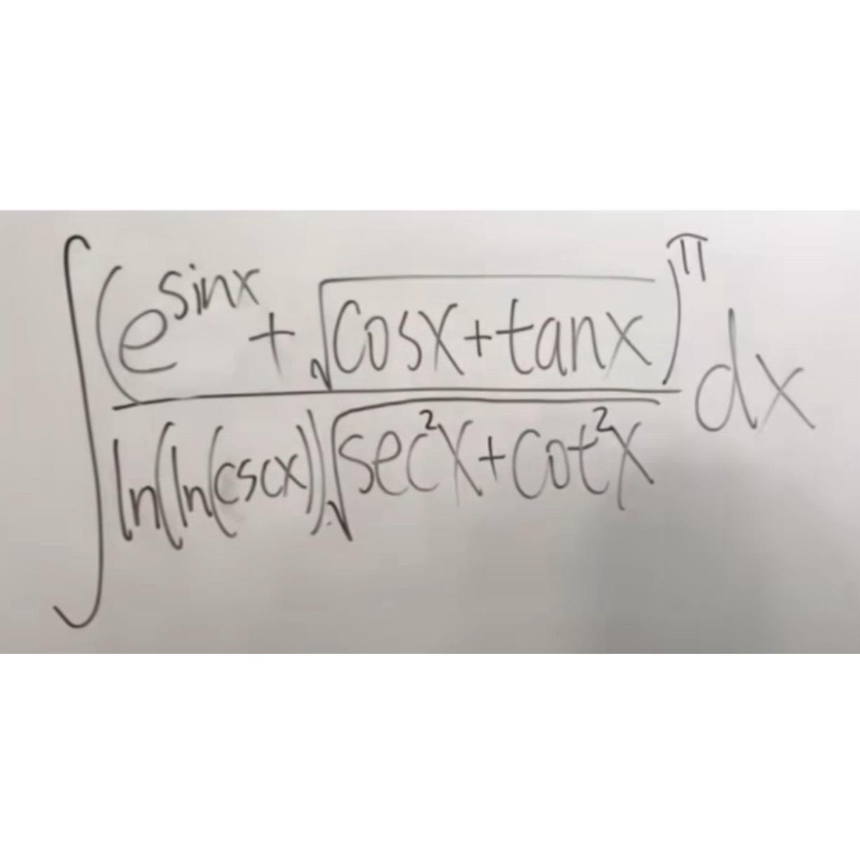 ∫(esinx+cosx+tanx2)πlnln(cscx)sec2x+cot2x2dx | Chegg.com ∫(esinx+cosx+tanx2)πlnln(cscx)sec2x+cot2x2dx | Chegg.com