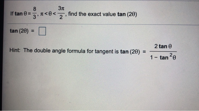 Solved If tan 0 = 0 | Chegg.com