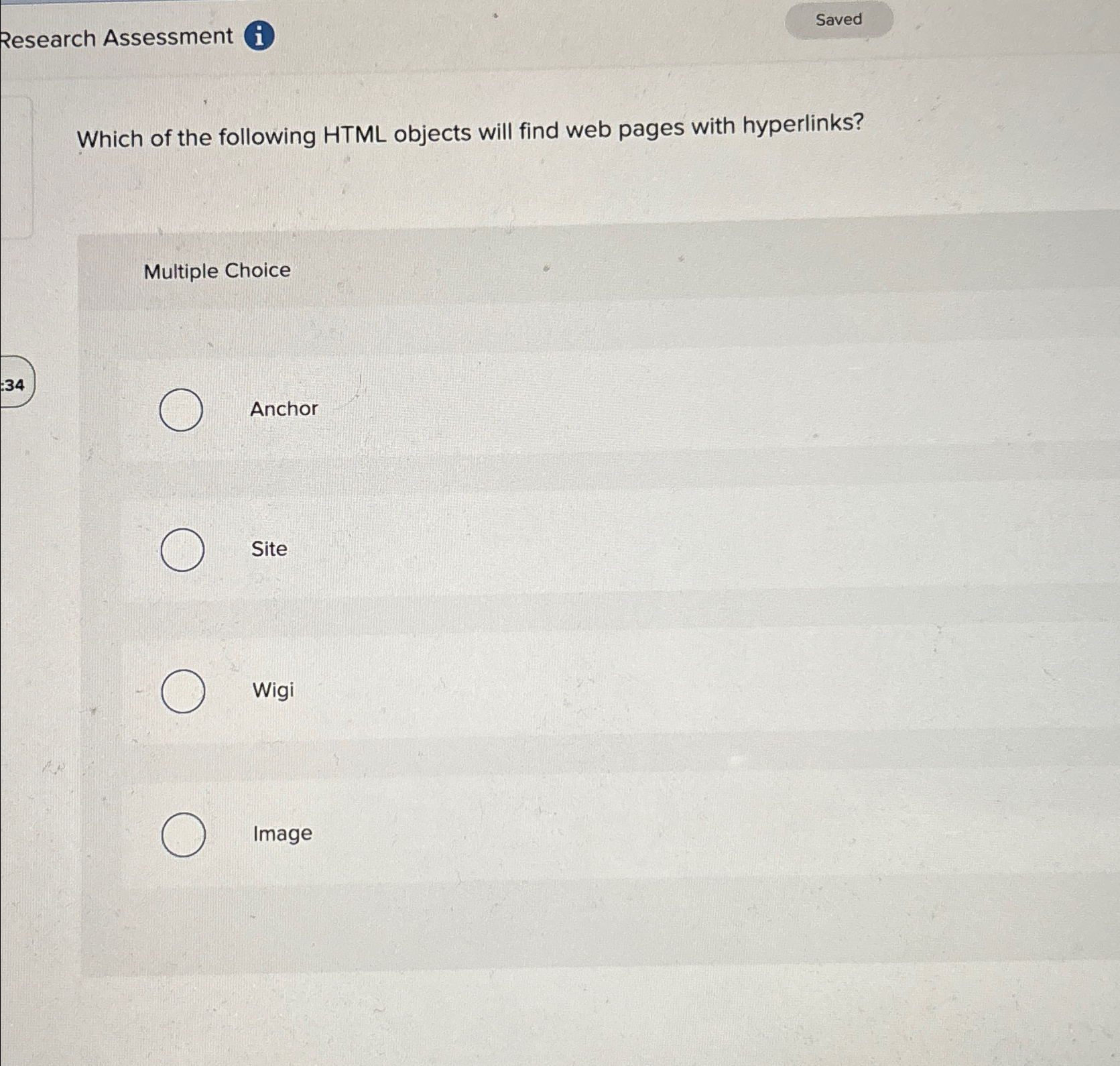 Solved Research Assessment (i)Which of the following HTML | Chegg.com