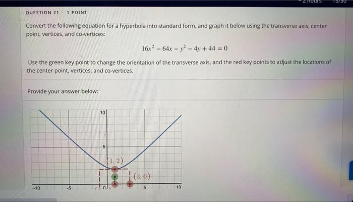 Solved Convert the following equation for a hyperbola into | Chegg.com