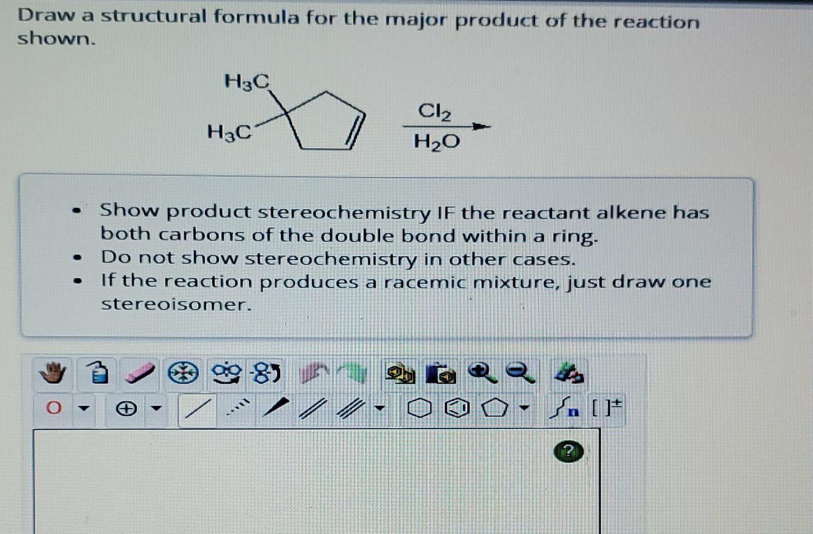 Solved Draw a structural formula for the major product of | Chegg.com