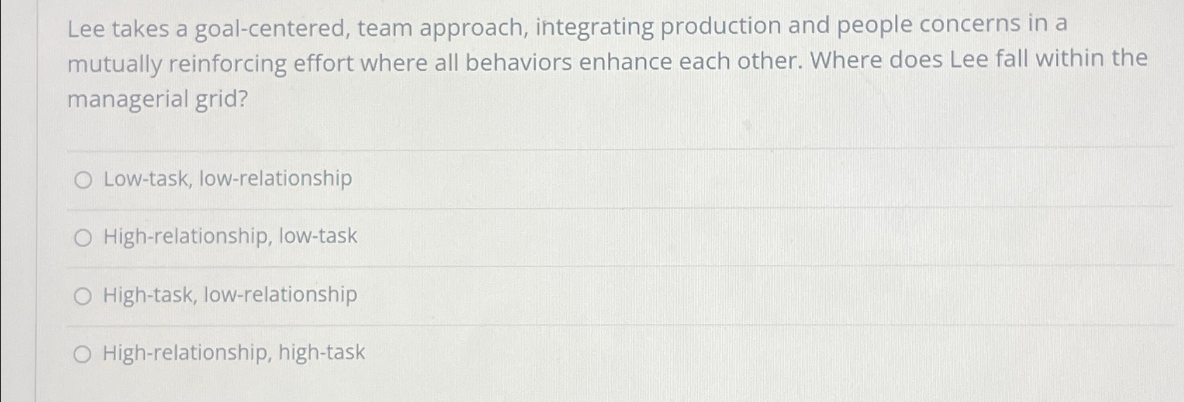 Solved Lee takes a goal-centered, team approach, integrating | Chegg.com