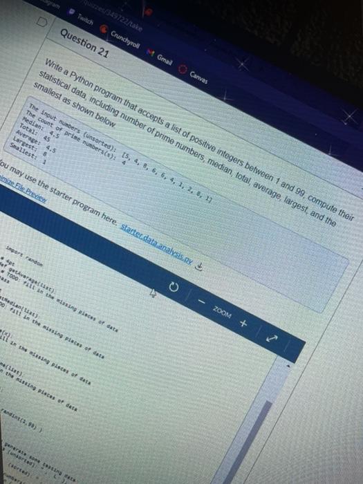 Solved Write a Python program that accepts a list of | Chegg.com