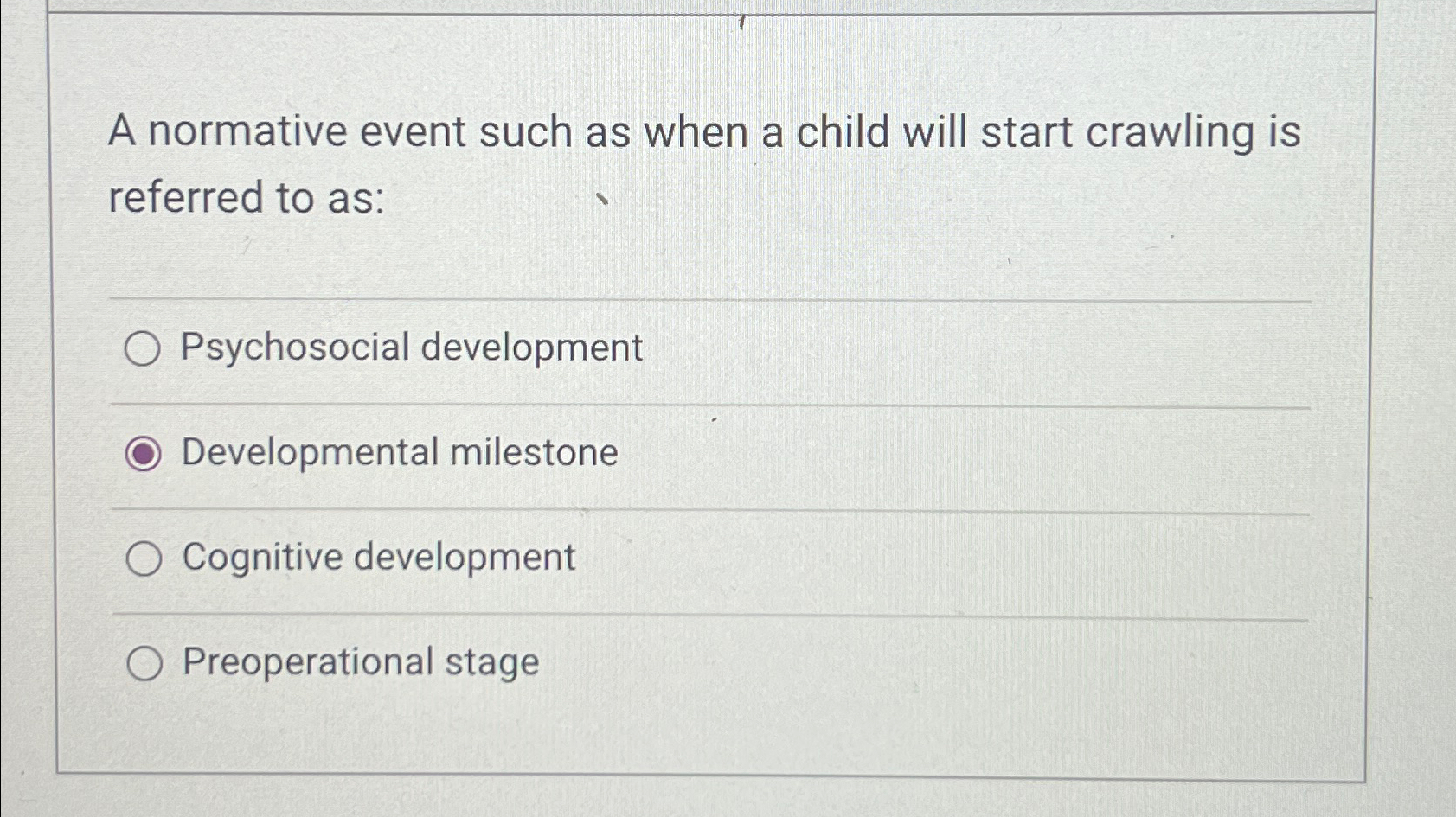 Solved A normative event such as when a child will start | Chegg.com