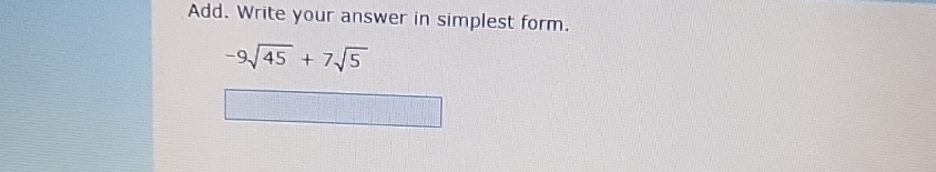 Solved Add. Write your answer in simplest form.-9452+752 | Chegg.com