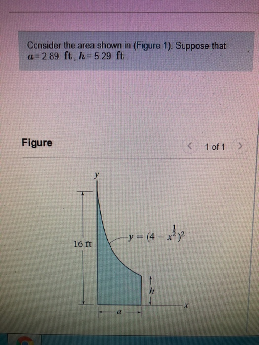 Solved Consider The Area Shown In Figure 1 Suppose That A