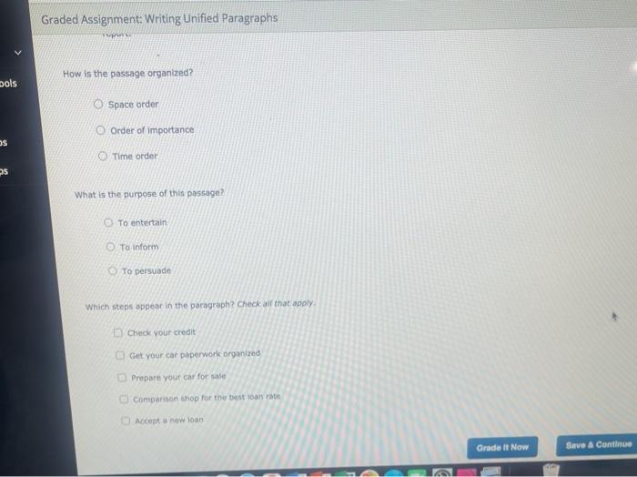 Ensuring Paragraph Unity: Check That the Details Are | Chegg.com