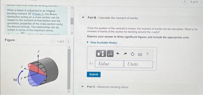 distance from the neutral axis to the farthest. point | Chegg.com
