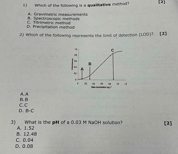 Solved 2) Which of following is/are a primary standard | Chegg.com